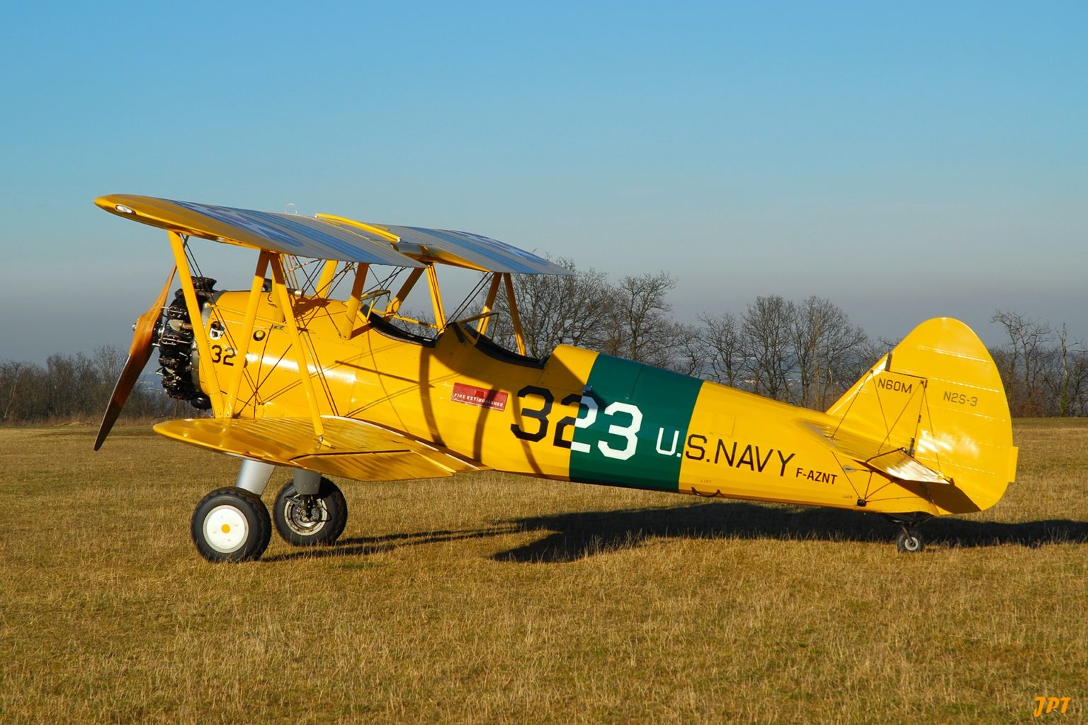 Boeing Stearman Pt 17 N 75 4572 F Aznt L Echarpe Blanche